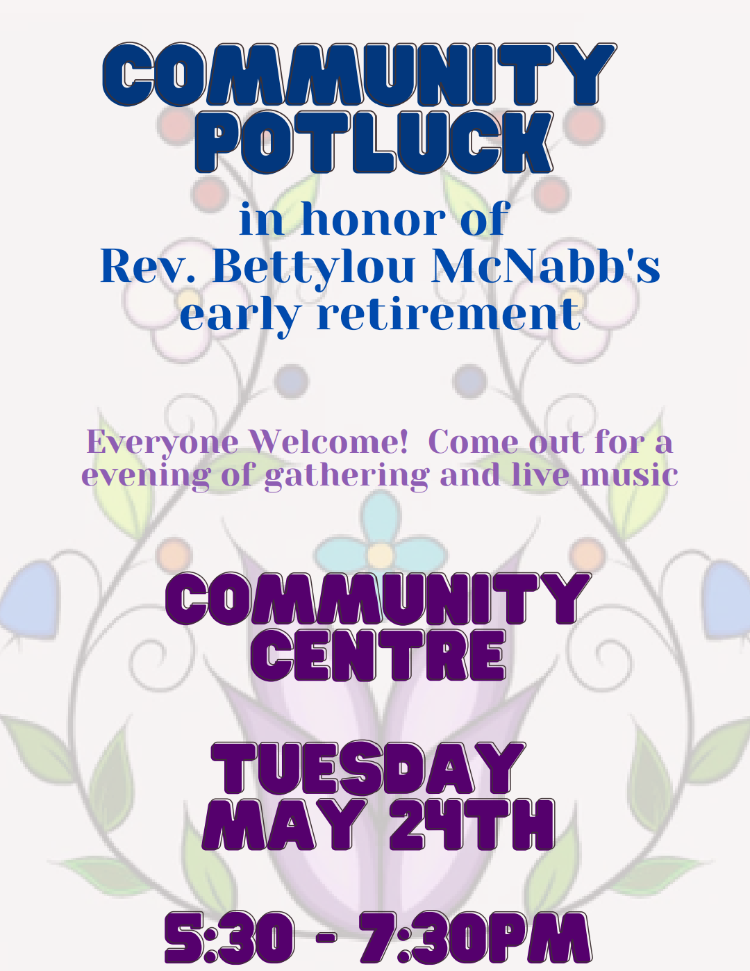 Community Potluck Dinner in Honor of Betty Lou’s Retirement | Georgina ...